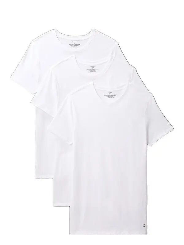 Calvin Klein Cotton Classics 3-pack Classic Fit Crewneck T-shirt - White