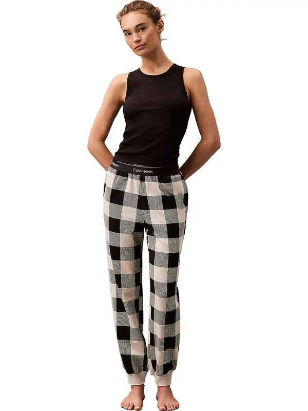 Calvin Klein Modern Cotton Holiday Joggers - Buffalo Check Black / Oatmeal