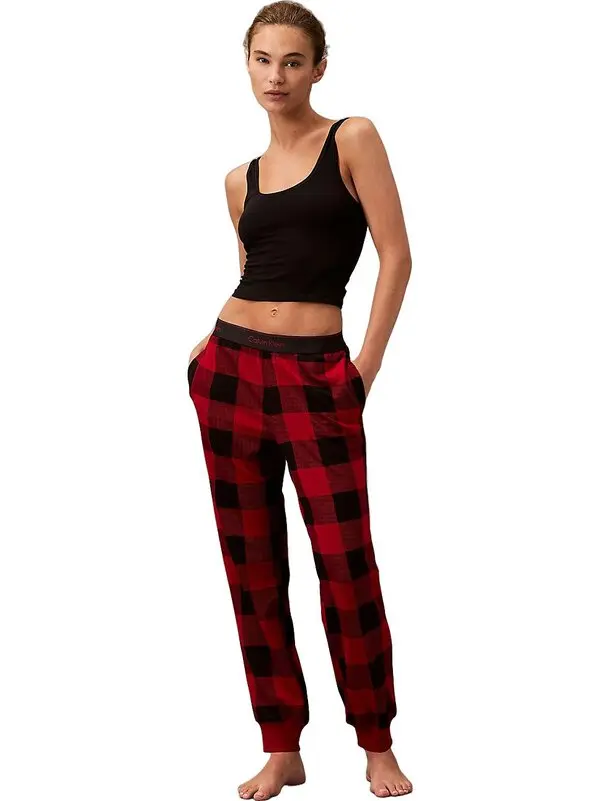 Calvin Klein Modern Cotton Holiday Joggers - Buffalo Check Juneberry