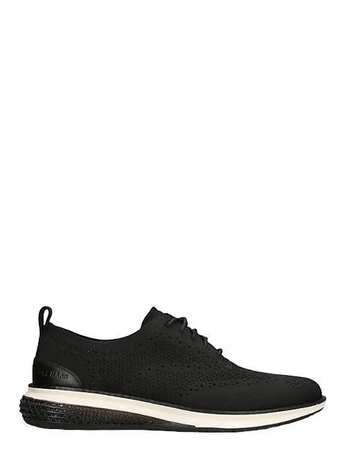 Cole Haan Zerøgrand Wingtip Stitchlite Knitted Oxford Shoes - Black