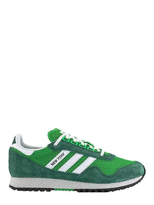 Adidas Suede And Mesh Low-top Trainers - Collegiate Green