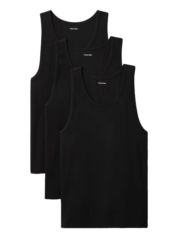 Calvin Klein Cotton Stretch Blend 3-pack Tank Top - Black