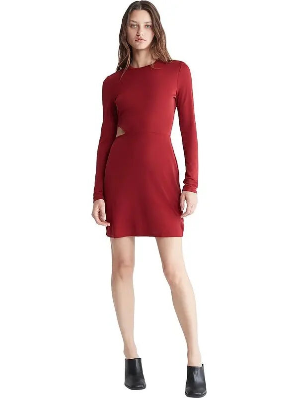 Calvin Klein Cut Out Mini Dress - Sun Dried Tomato