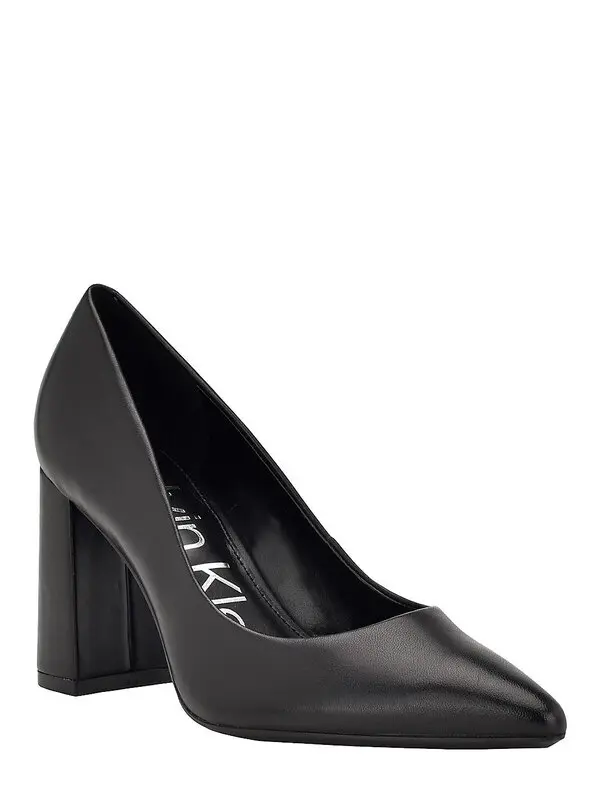 Calvin Klein Jasmine Leather Pumps - Black