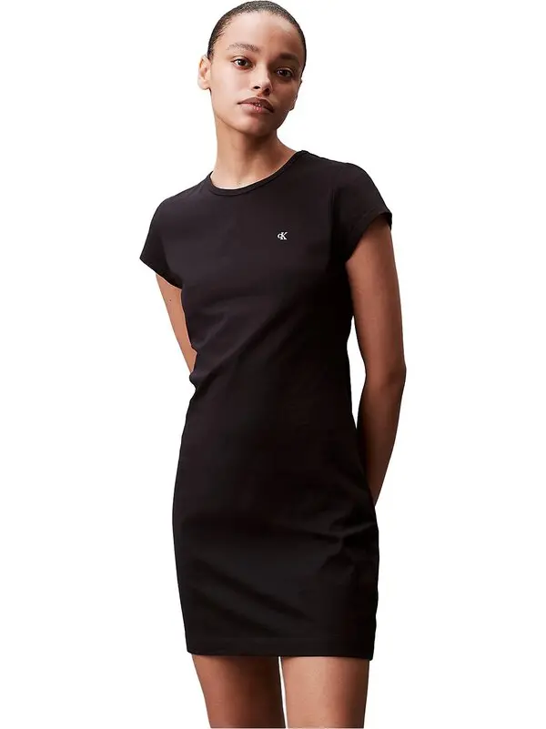 Calvin Klein Archive Logo T-shirt Dress - Black