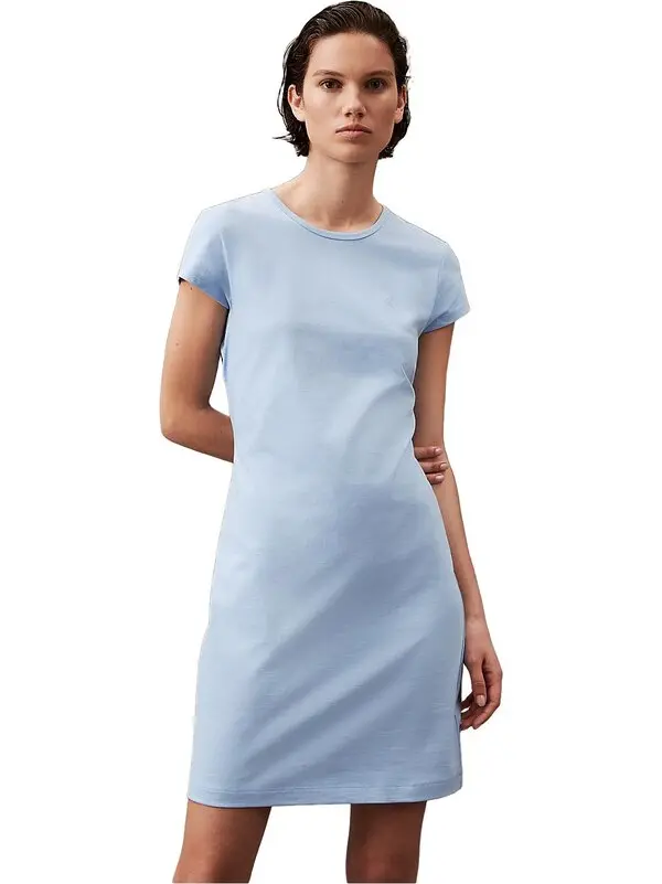 Calvin Klein Archive Logo T-shirt Dress - Blue Bell