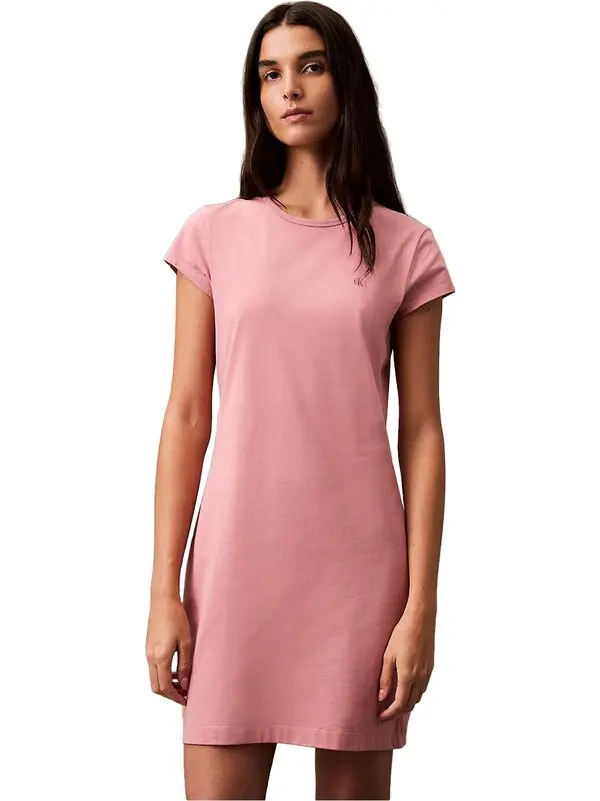 Calvin Klein Archive Logo T-shirt Dress - Dusty Rose