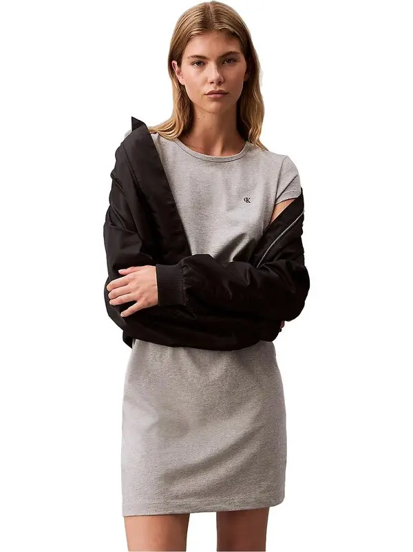 Calvin Klein Archive Logo T-shirt Dress - Heroic Grey Heather