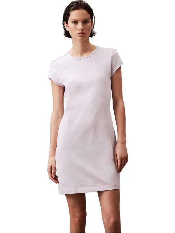 Calvin Klein Archive Logo T-shirt Dress - Orchid Hush