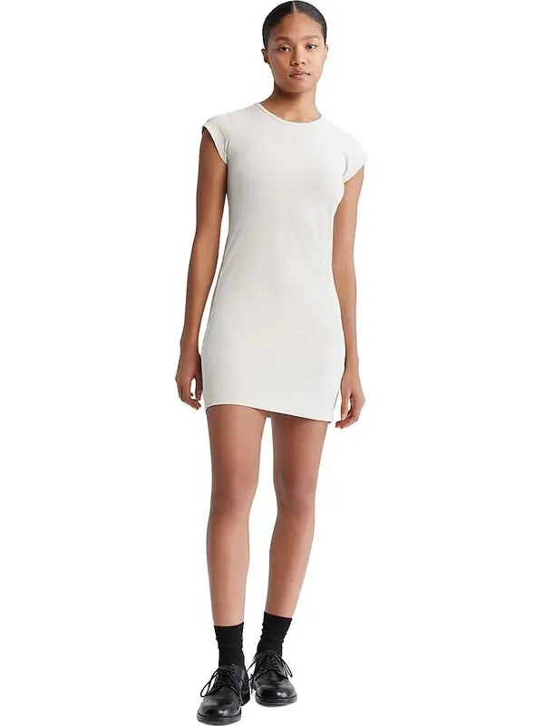 Calvin Klein Archive Logo T-shirt Dress - Vanilla Heather