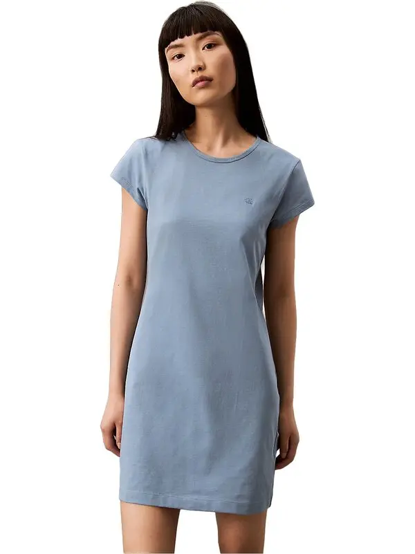 Calvin Klein Archive Logo T-shirt Dress - Windward Blue
