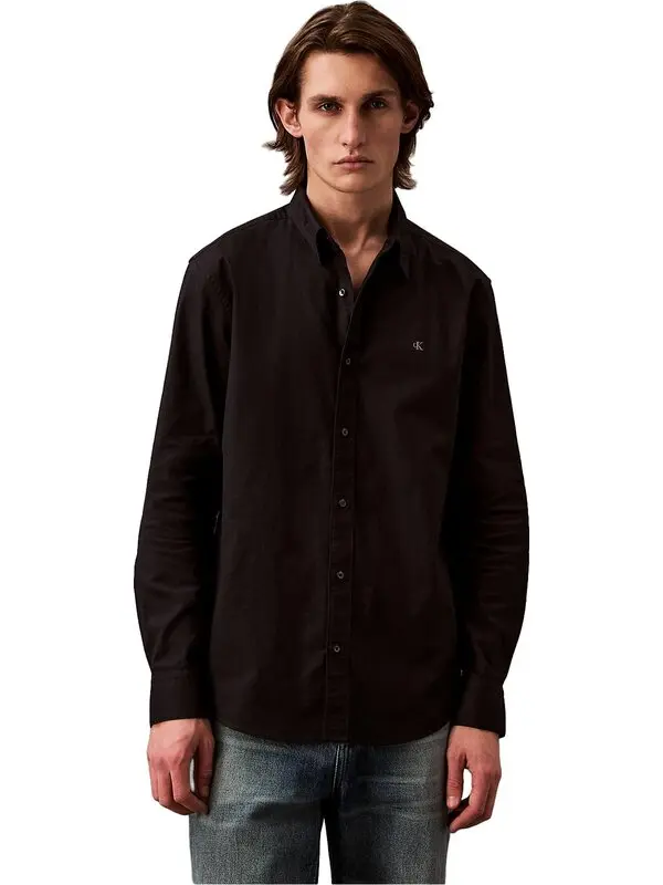 Calvin Klein Solid Oxford Classic Button-down Shirt - Black