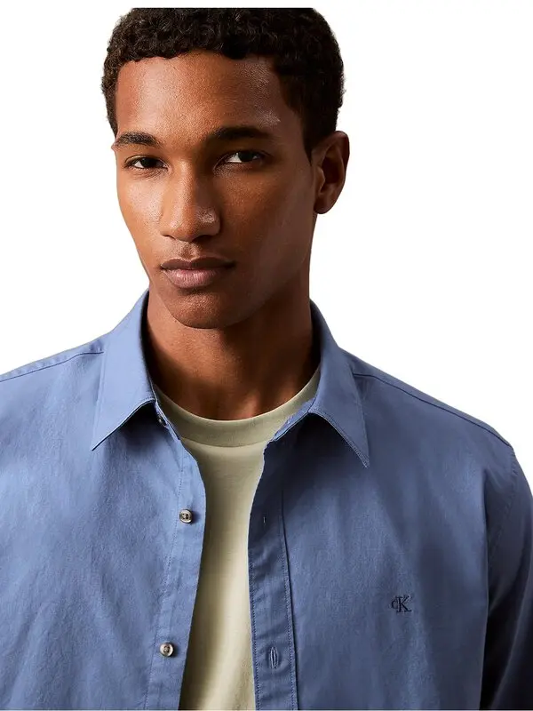 Calvin Klein Solid Oxford Classic Button-down Shirt - Blue Horizon