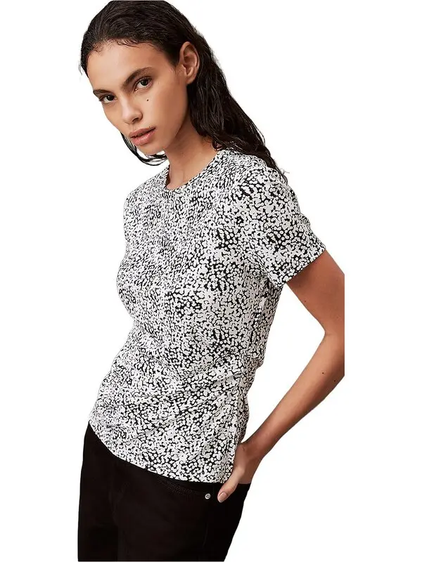 Calvin Klein Refined Jersey Printed T-shirt - Black Beauty