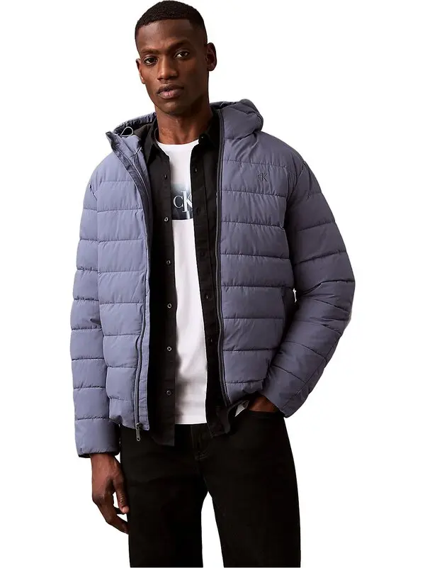 Calvin Klein Midweight Packable Coat - Grisaille