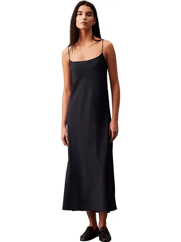 Calvin Klein Midi Slip Dress - Dark Sapphire