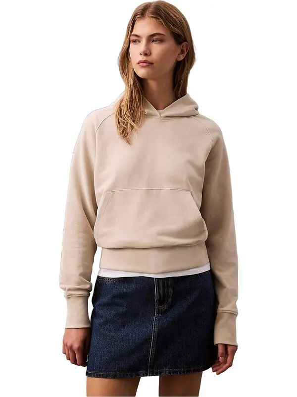 Calvin Klein Cotton Terry Hoodie - Peyote