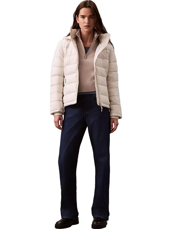 Calvin Klein Lightweight Puffer Jacket - Chalk