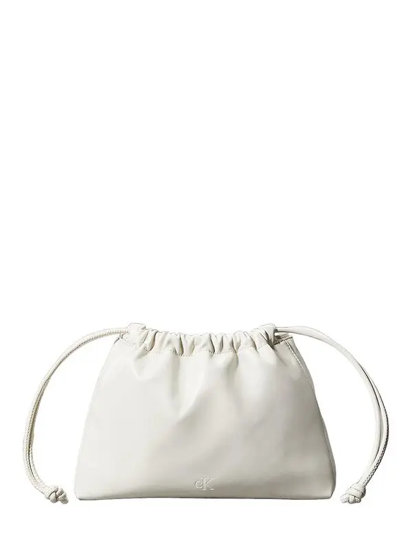 Calvin Klein Monogram Drawstring Crossbody Bag - Pelican