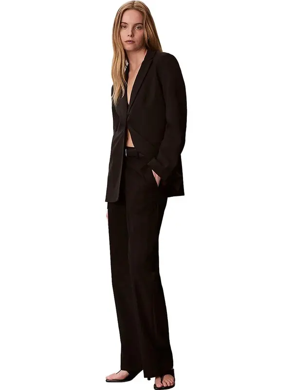 Calvin Klein Soft Crepe Blazer - Black Anchroma