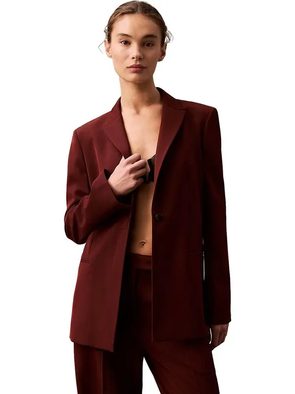 Calvin Klein Soft Crepe Blazer - Rusted Root
