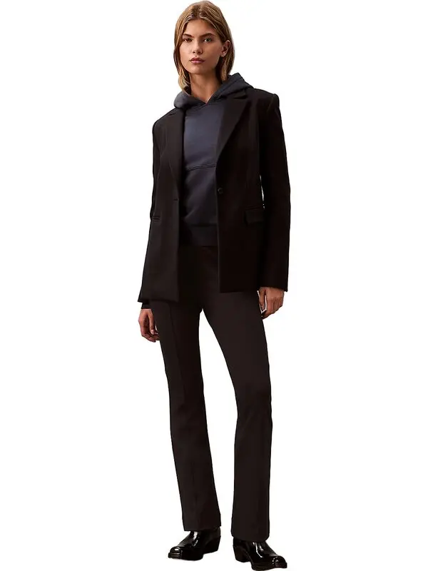 Calvin Klein Ponte Flared Pants - Black Beauty