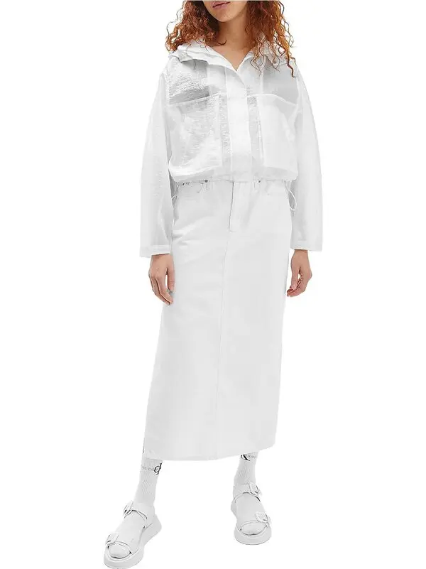 Calvin Klein Transparent Windbreaker Jacket - Bright White