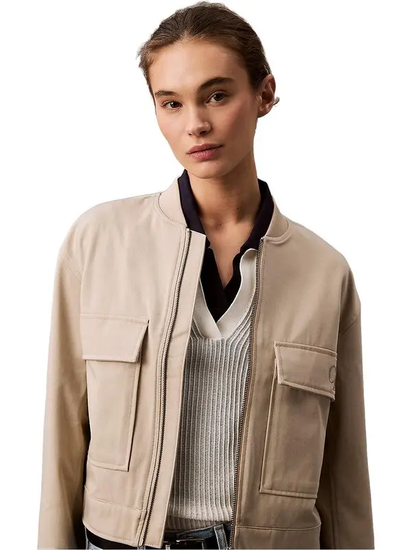Calvin Klein Utility Canvas Jacket - Feather Gray