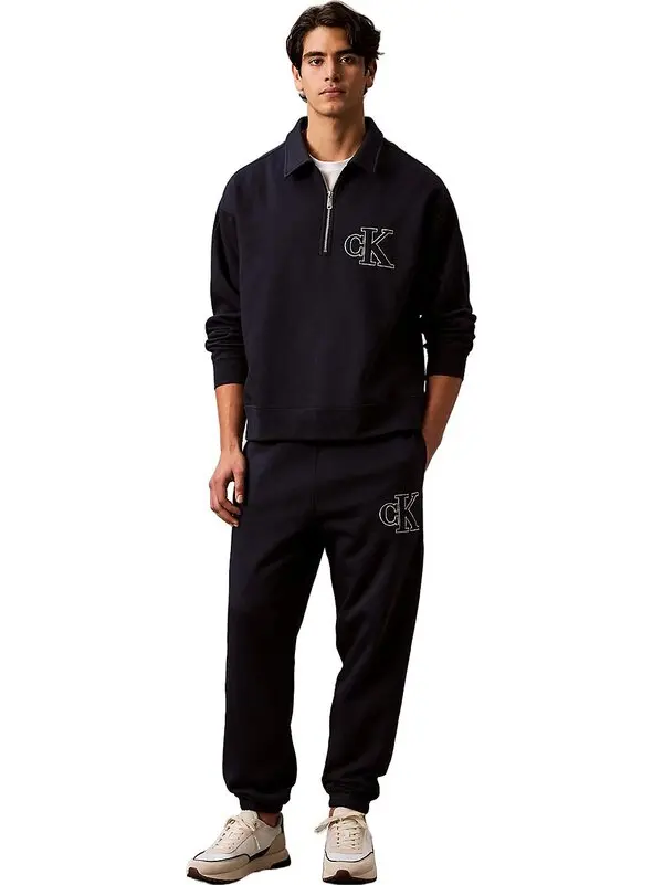 Calvin Klein Archive Fleece Varsity Logo Joggers - Dark Sapphire