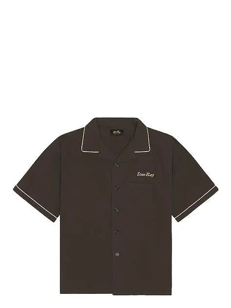STAN RAY Bowling Shirt In Charcoal - Black