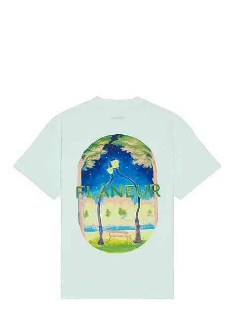 FLANEUR Lanterns Of Love T-shirt In Baby - Blue