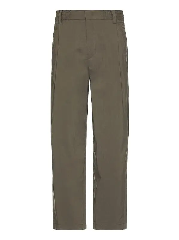 WAO Relaxed Nylon Pleated Pant - Khaki