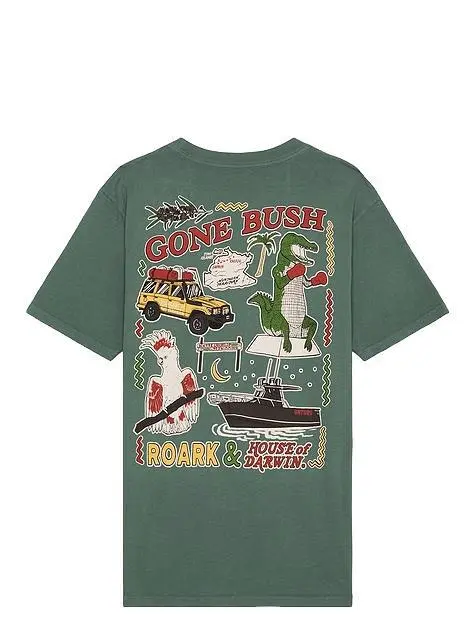 ROARK Hod Postcard Tee In Green - Forest