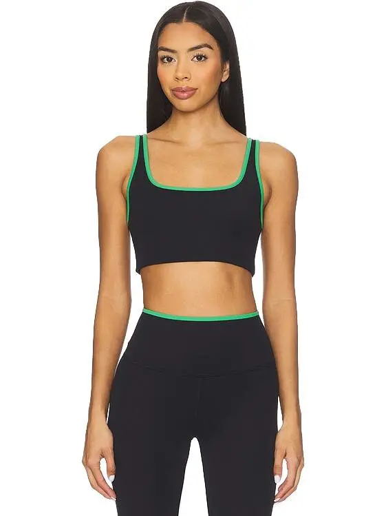 Splits59 Cait Rigor Sports Bra In Black - Black & Grass