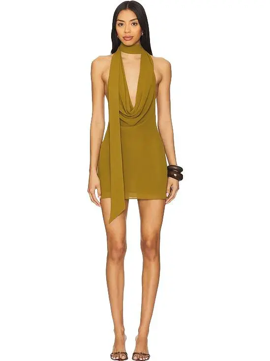 LOVERS AND FRIENDS Nova Mini Dress - Moss Green