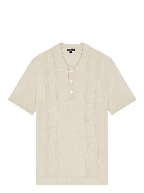 Rails Cillian Short Sleeve Polo In Cream - Silversand