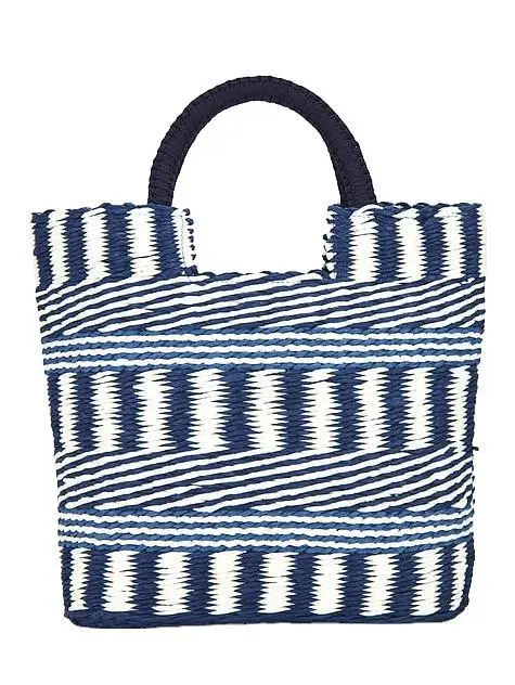 NIKKI BEACH Cannes Tote - White & Blue