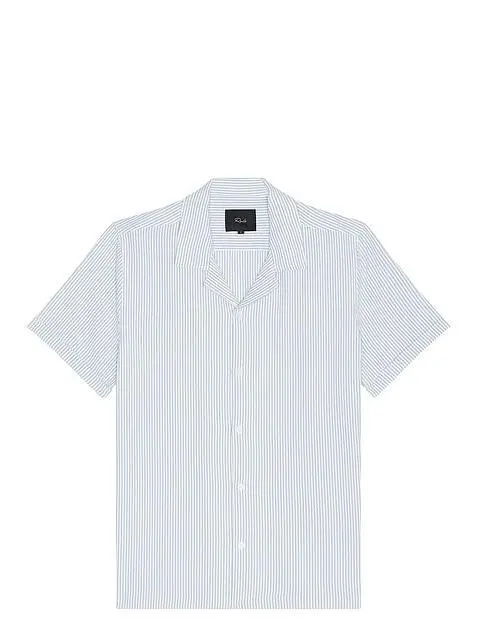 Rails Amalfi Button Down Shirt In Baby Blue - Blue White Seersucker