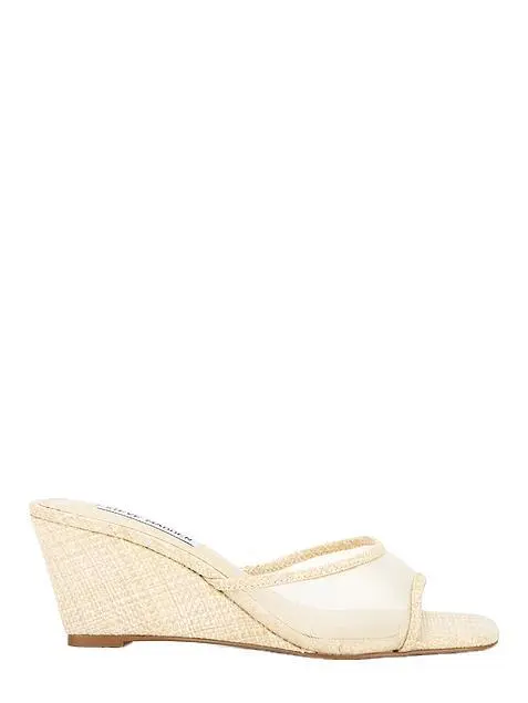 Steve Madden Seleste Wedge Sandal - Raffia Mesh