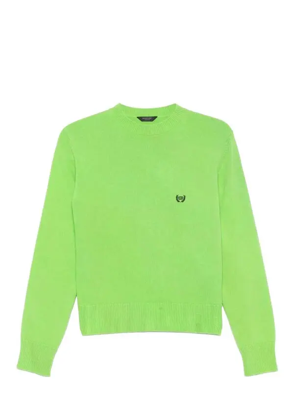 Balenciaga Logo-embroidered Sweater - Green