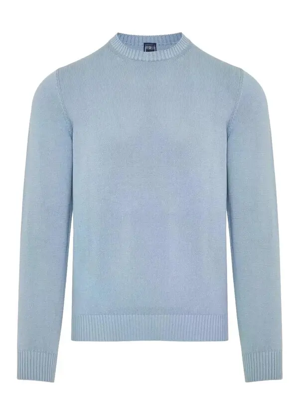 Fedeli Cotton Jumper - Blue