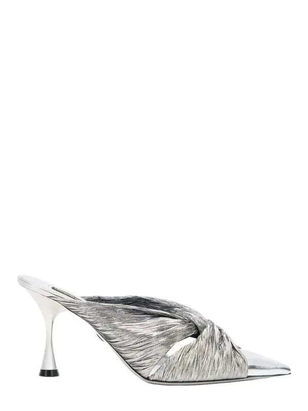 Roberto Cavalli Pleated Mules - Silver