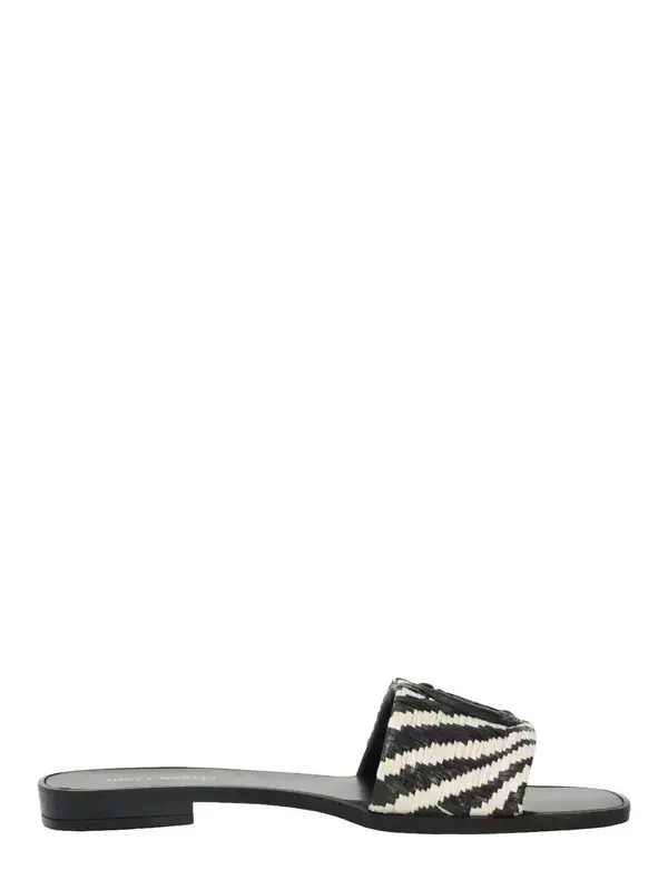 Just Cavalli Elisie Striped Slides - Black