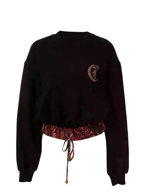 Just Cavalli Cotton Sweatshirt - Black