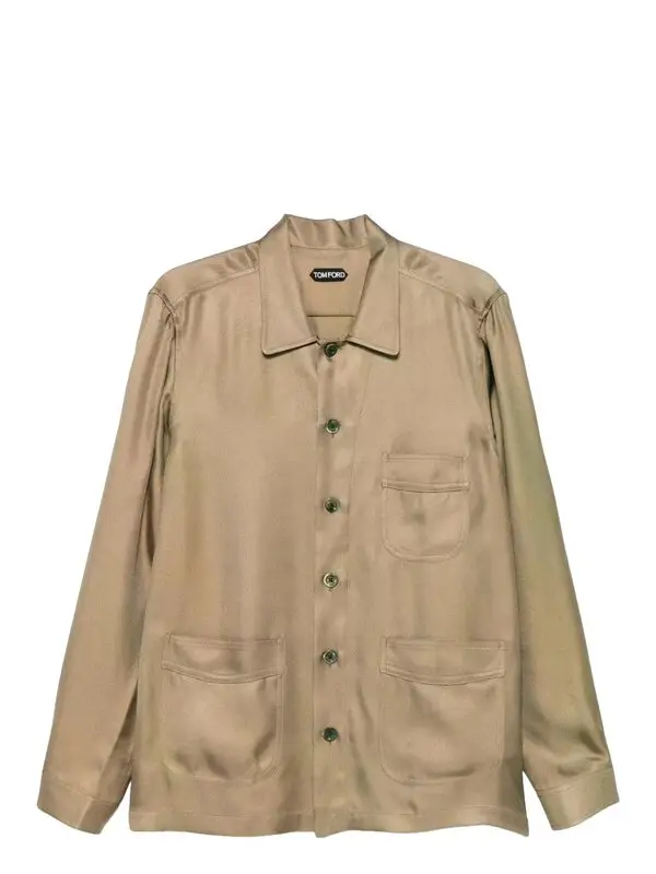 TOM FORD Silk Twill Shirt - Green