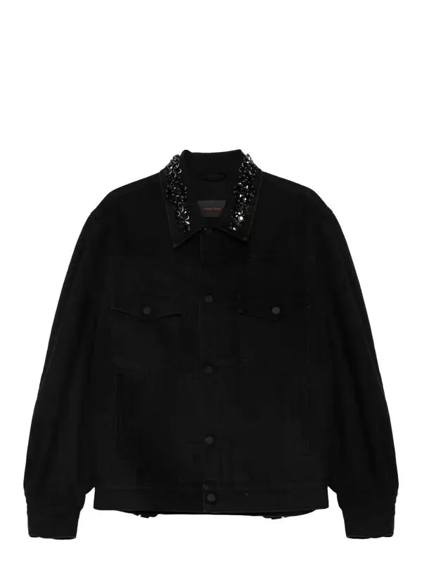 Simone Rocha Embellished Denim Jacket - Black