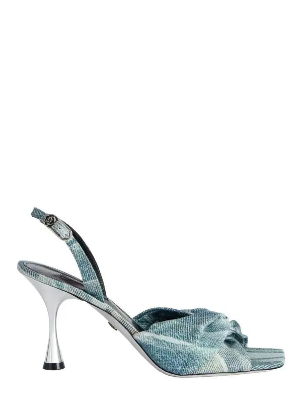 Roberto Cavalli Twisted Slingback Sandals - Blue