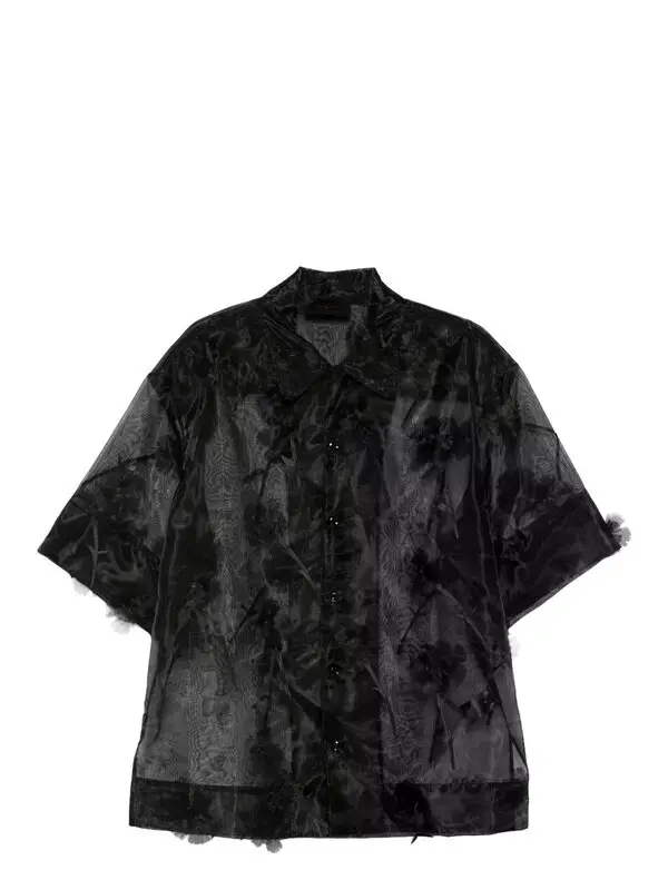 Simone Rocha Sheer Shirt - Black