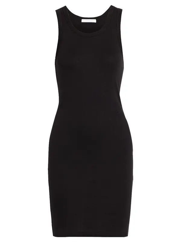Helmut Lang Pima Cotton And Modal-blend Jersey Mini Dress - Black