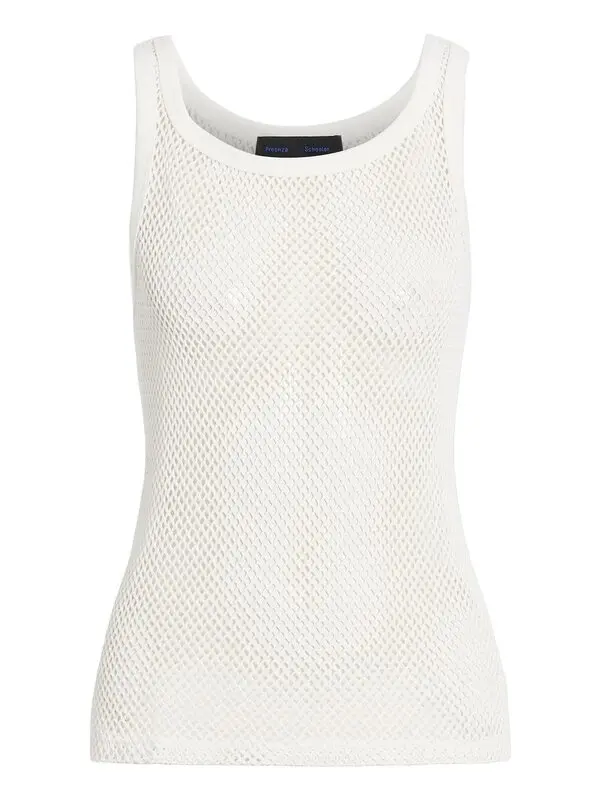 Proenza Schouler Open-knit Cotton Tank - White